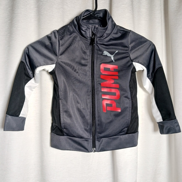 Puma | Jackets & Coats | 3t Puma Toddler Boys Gray Red Black Full Zip ...